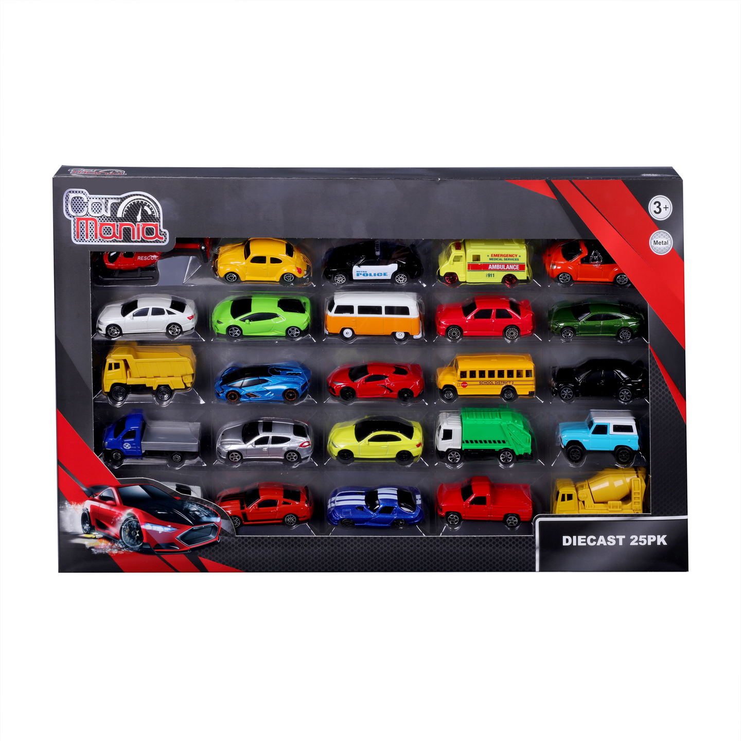 Car Mania pikkuauto 25 kpl lahjapakkaus | K-Ruoka Verkkokauppa