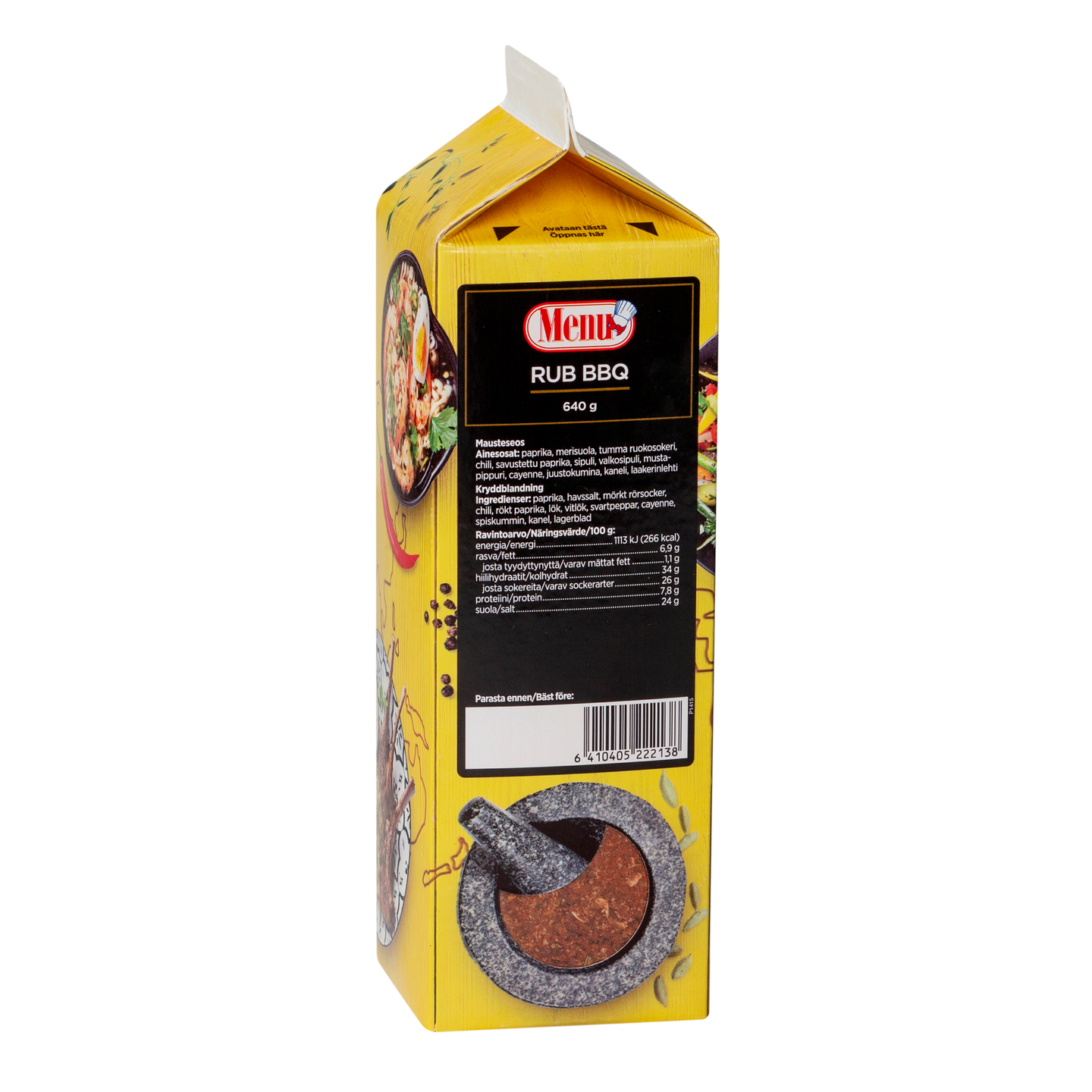 Menu rub-mausteseos blackened bbq 640g — HoReCa-tukku Kespro