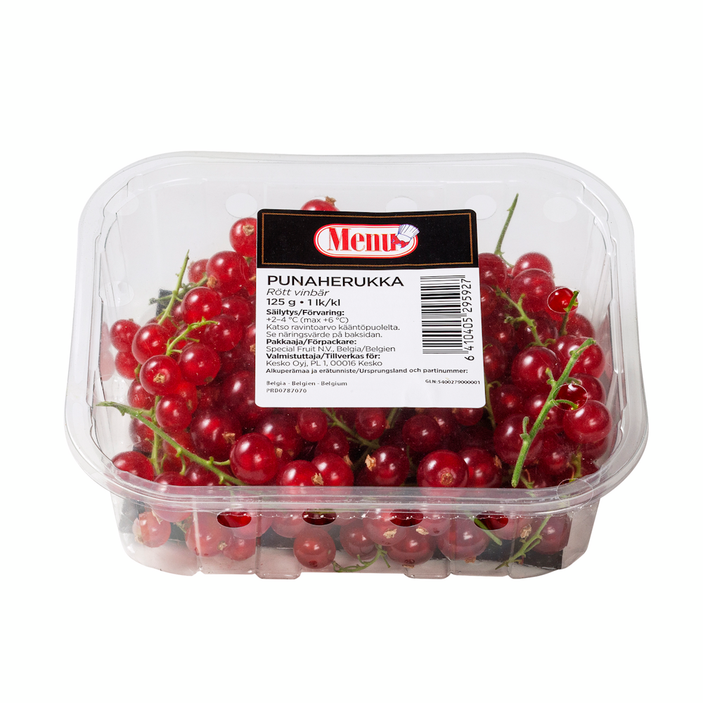 Menu punaherukka 125g NL/CL/BE 1lk — HoReCa-tukku Kespro