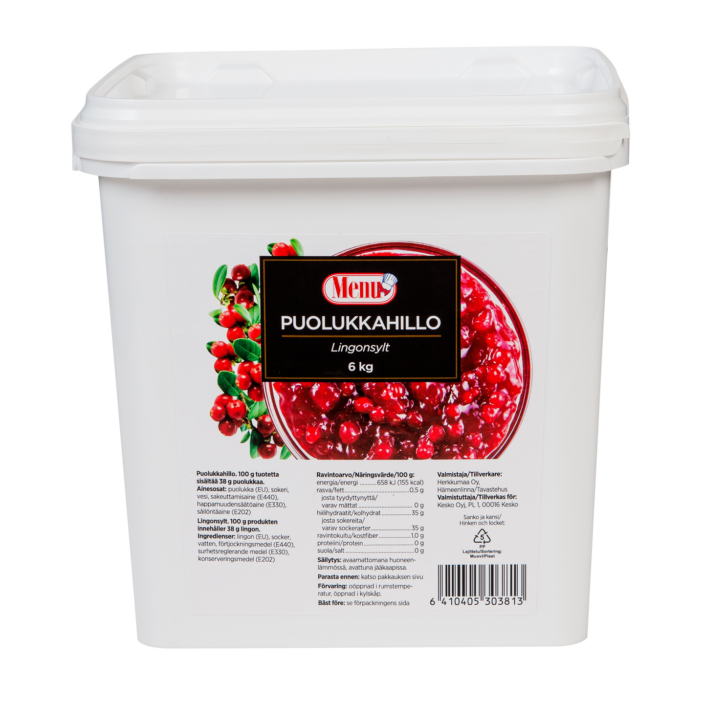 Menu puolukkahillo 6kg — HoReCa-tukku Kespro