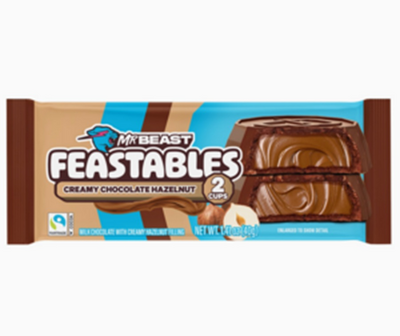 MrBeast Feastables Creamy Chocolate Hazelnut 40 g | K-Ruoka Verkkokauppa
