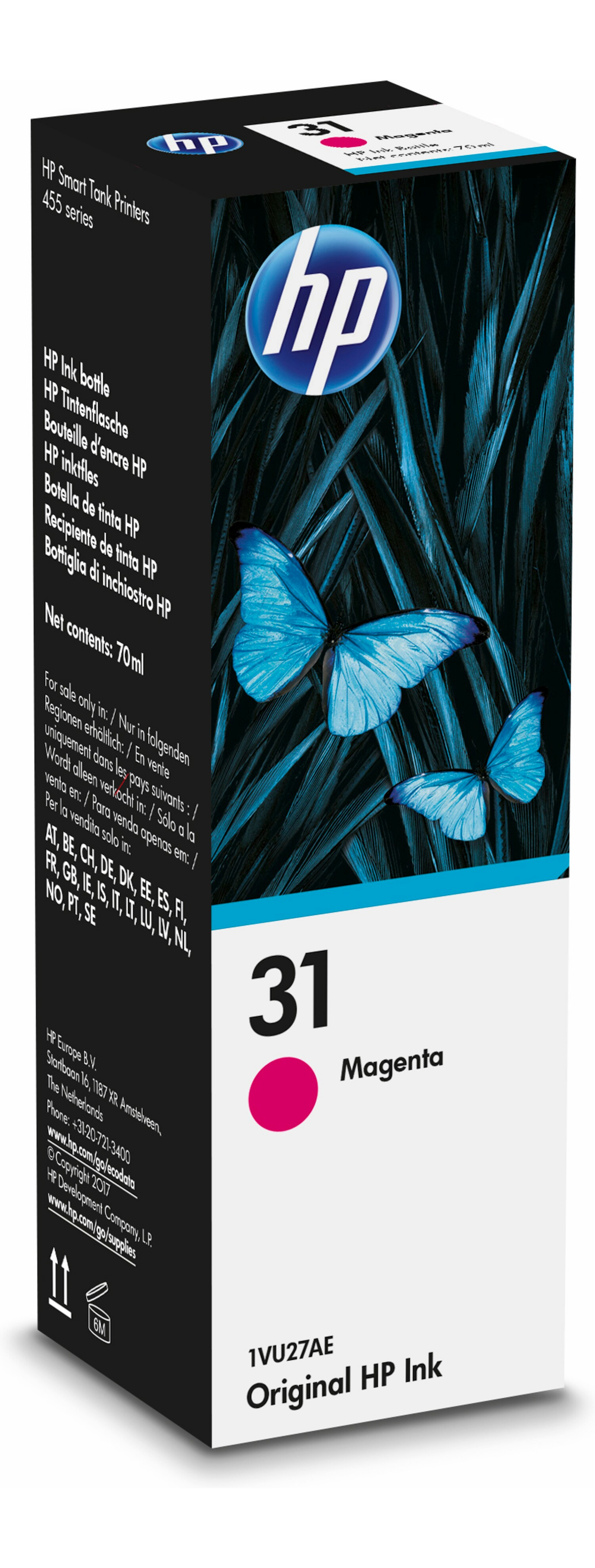 HP 31 Smart Tank -mustepullo, magenta | K-Ruoka Verkkokauppa