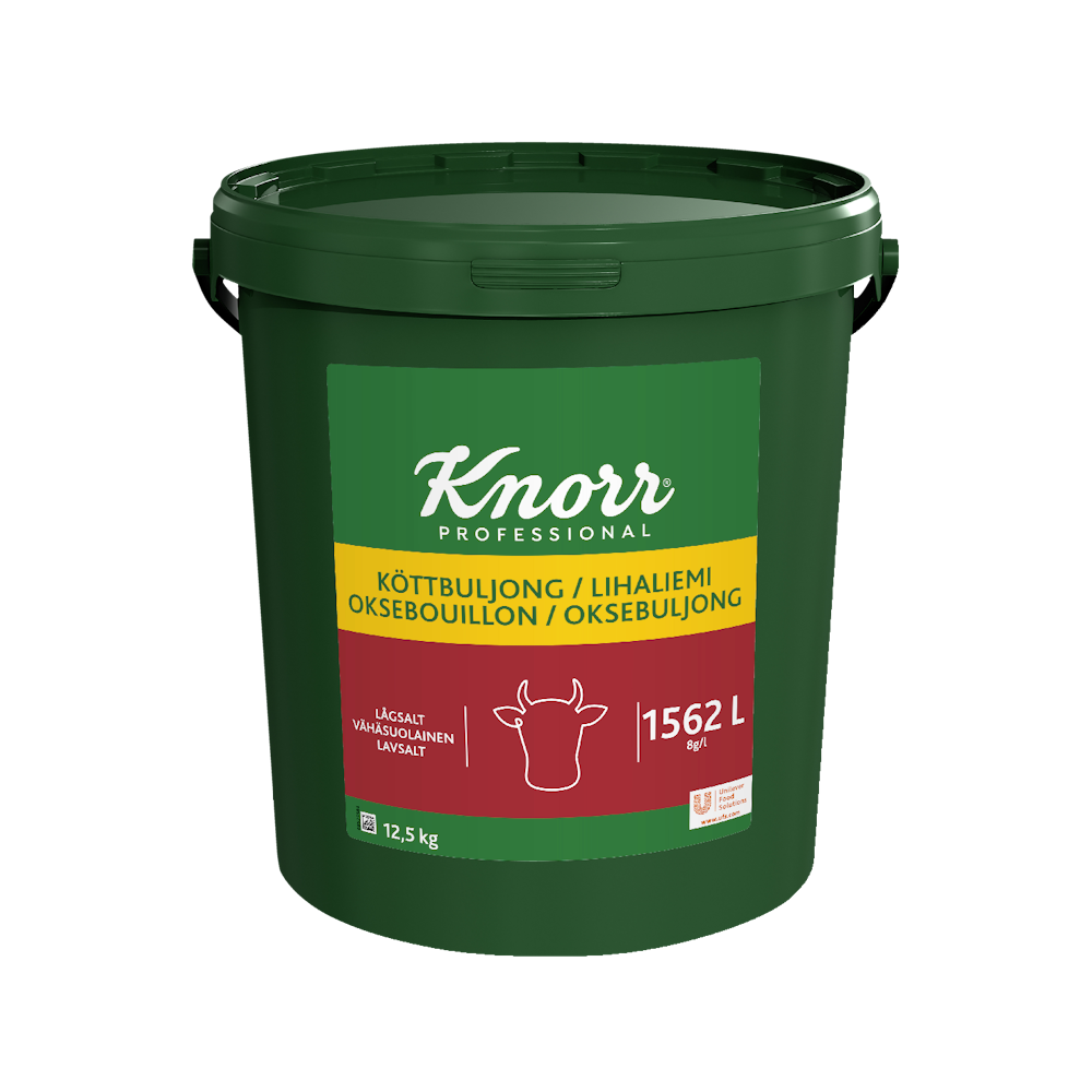 Knorr Lihaliemijauhe vähäsuolainen 12,5kg/1562l — HoReCa-tukku Kespro