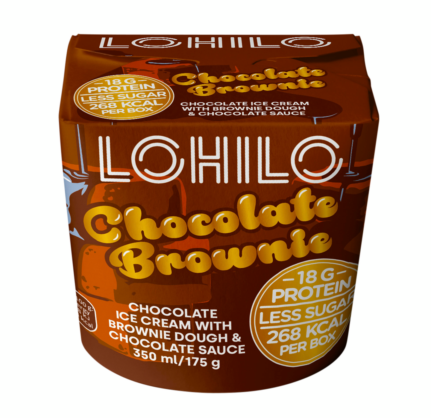 Lohilo proteiini jäätelö chocolate brownei 350 ml — HoReCa-tukku Kespro