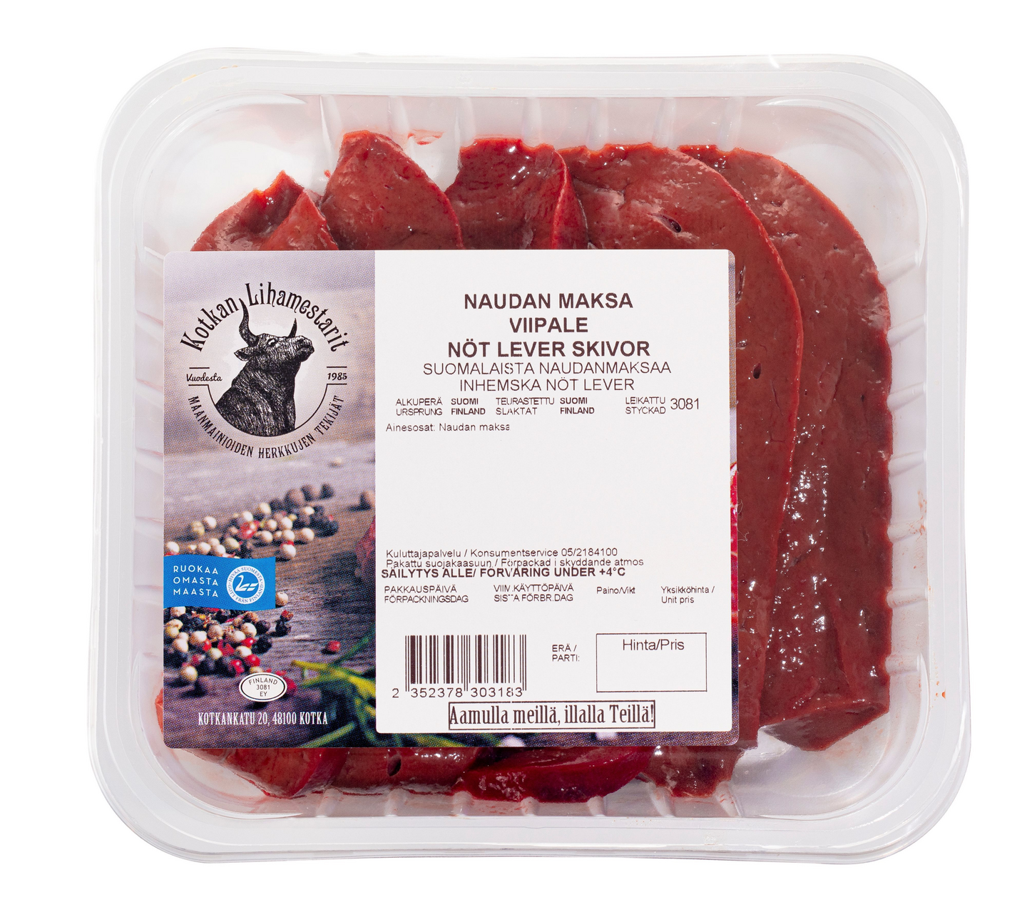 Kotkan Lihamestarit Naudan maksa viipale | K-Ruoka Verkkokauppa