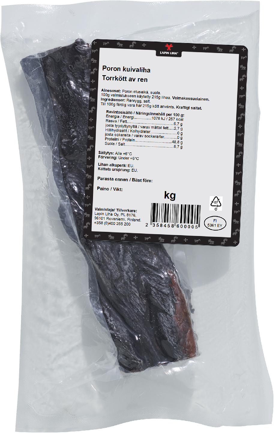 Lapin Liha poron kuivaliha n. 150g | K-Ruoka Verkkokauppa