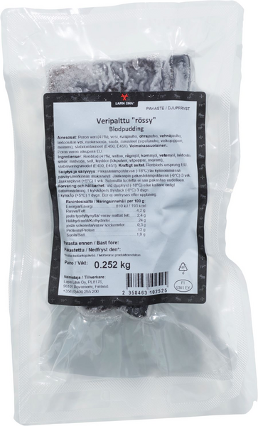 Lapin Liha Veripalttu "rössy" pala n. 200g pakaste | K-Ruoka Verkkokauppa