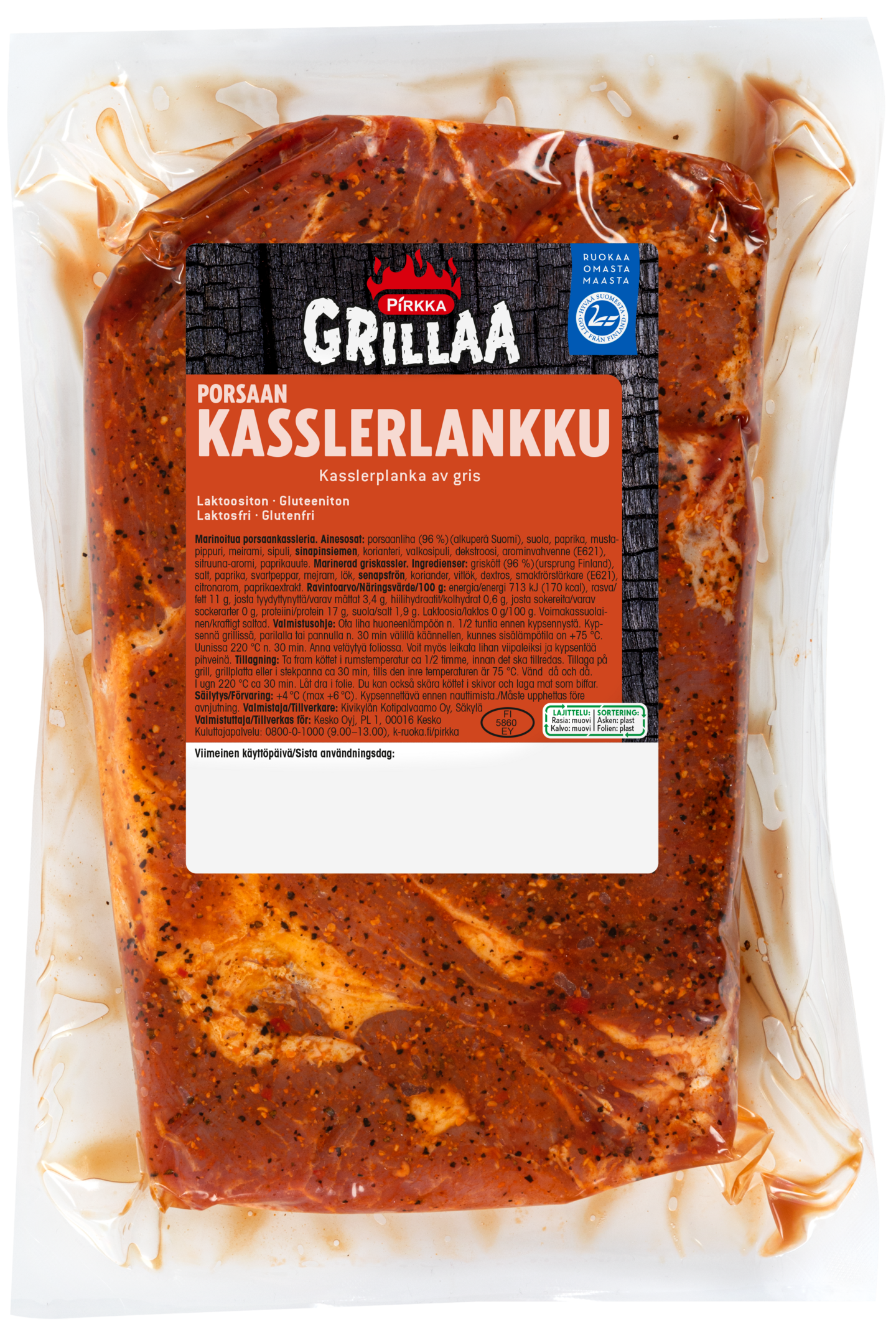 Pirkka Grillaa porsaan kasslerlankku n. 600 g pintamaustettu | K-Ruoka ...