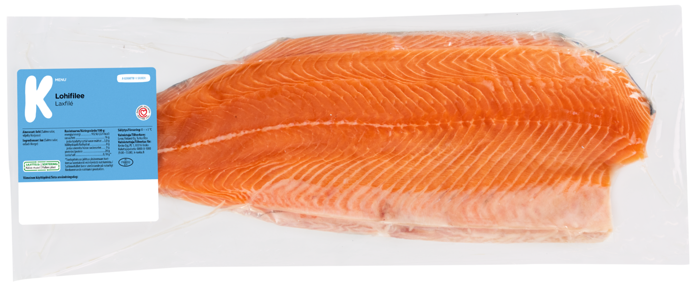 K-Menu lohifilee A-leikattu n1kg vakuumipakattu | K-Ruoka Verkkokauppa