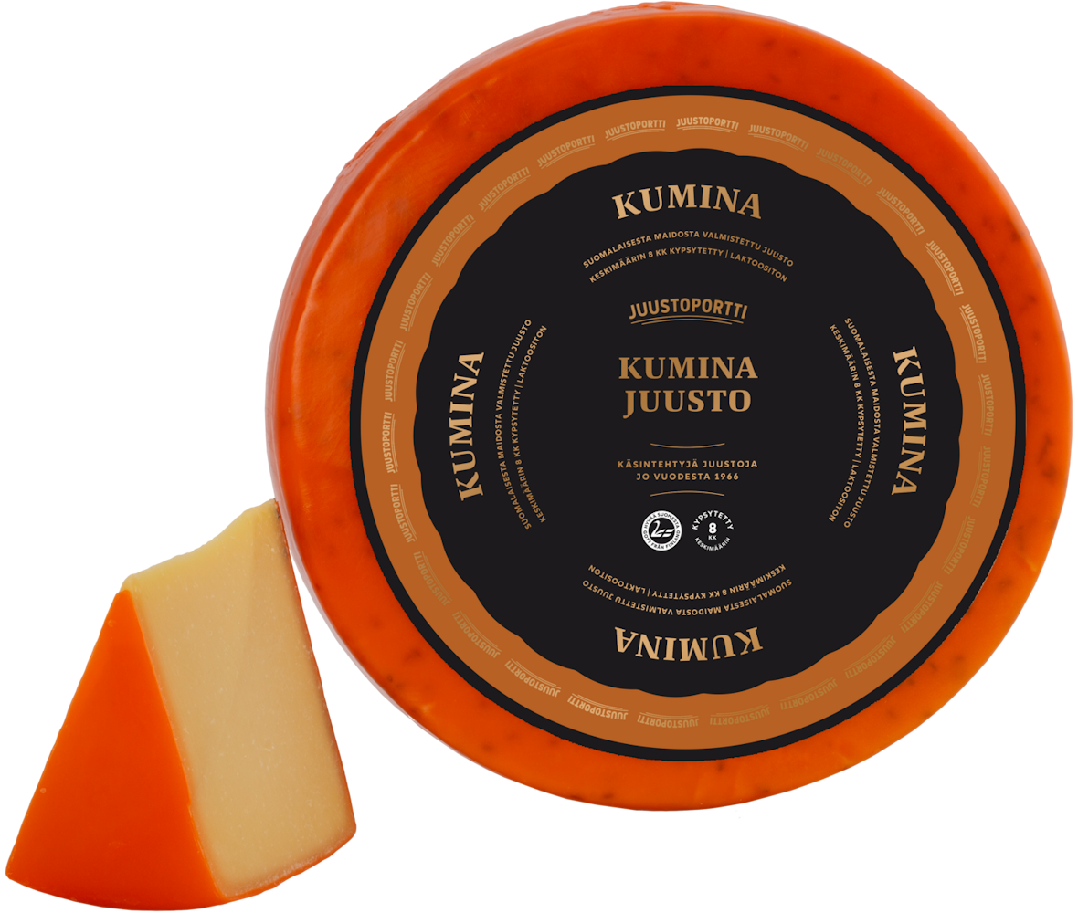 Juustoportti kumina juusto 1xn5kg kiekko — HoReCa-tukku Kespro