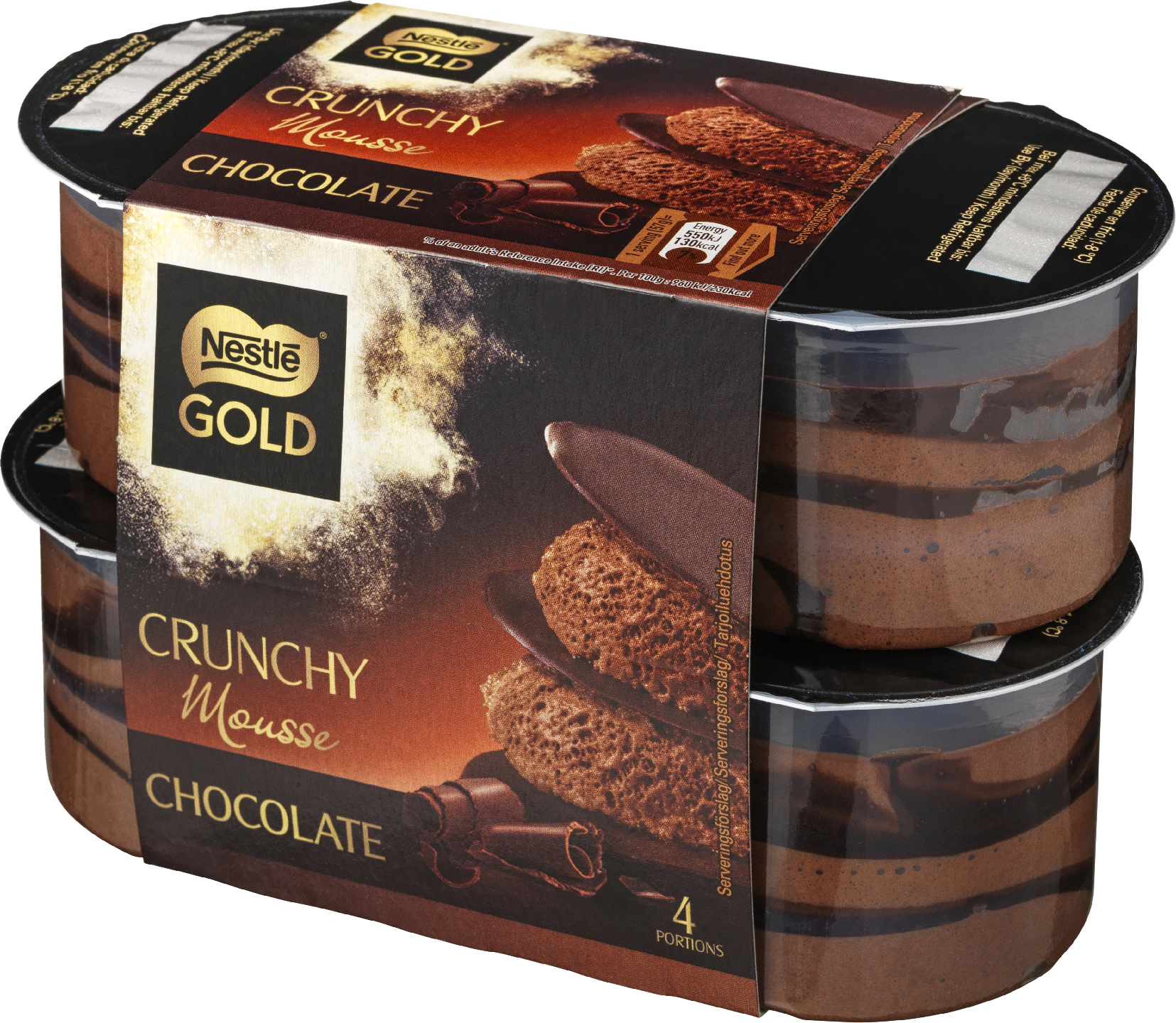 Nestle Gold crunchy chocolate mousse 4x57g | K-Ruoka Verkkokauppa