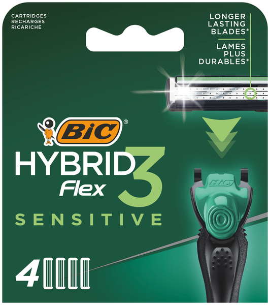 BIC Hybrid Flex 3 Sensitive varaterä 4kpl | K-Ruoka Verkkokauppa