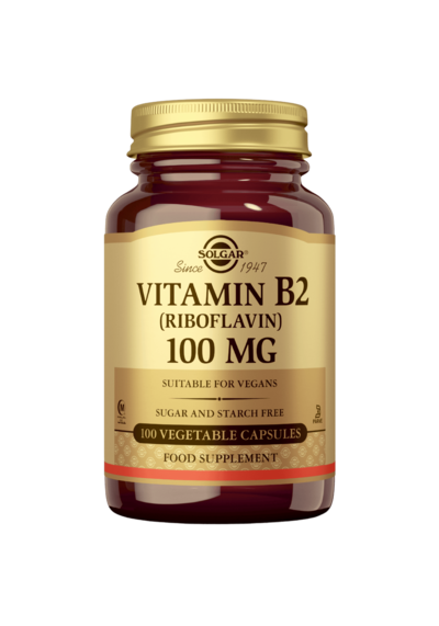 Solgar® B2-vitamiini 100 mg 100 kaps | K-Ruoka Verkkokauppa