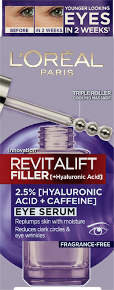L'Oréal Paris Revitalift Filler 2,5% Hyaluronic Acid + Caffein Eye ...