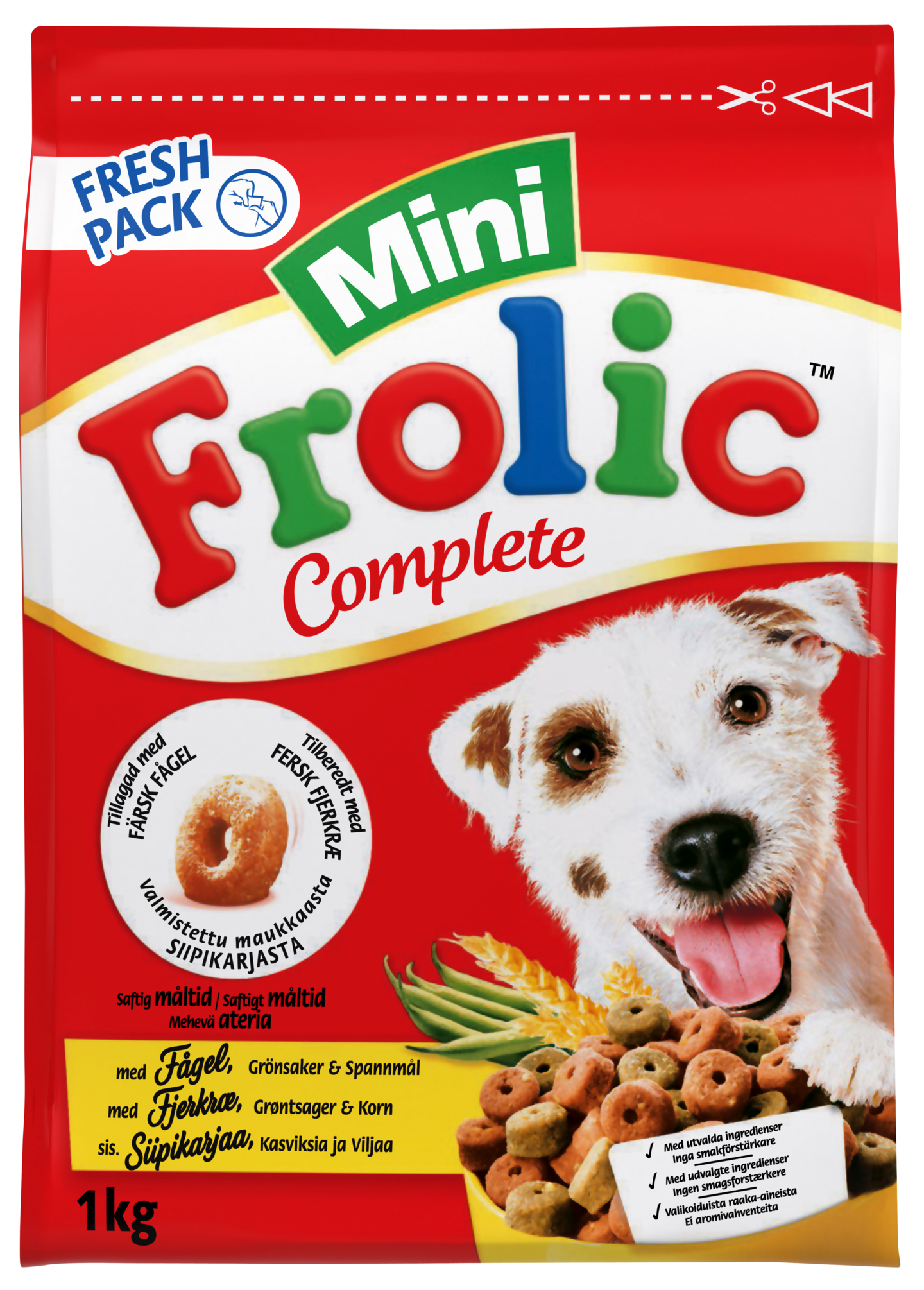 Frolic Mini kuivaruoka 1kg kana-kasvis | K-Ruoka Verkkokauppa