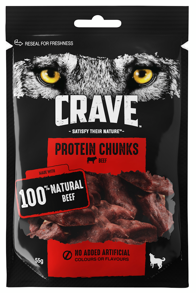 Crave Protein Chunks 55g härkä — HoReCa-tukku Kespro