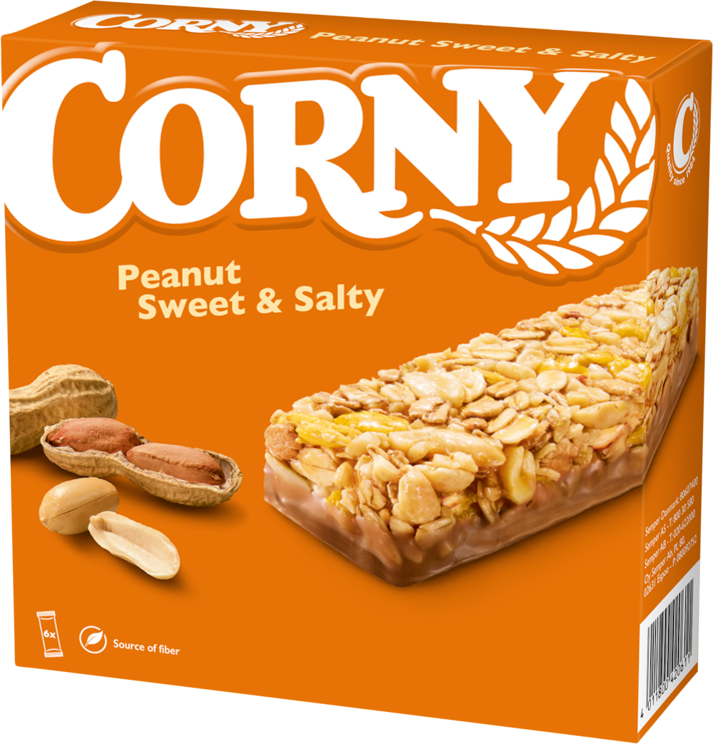 Corny Peanut Sweet & Salty välipalapatukka 6x25g — HoReCa-tukku Kespro