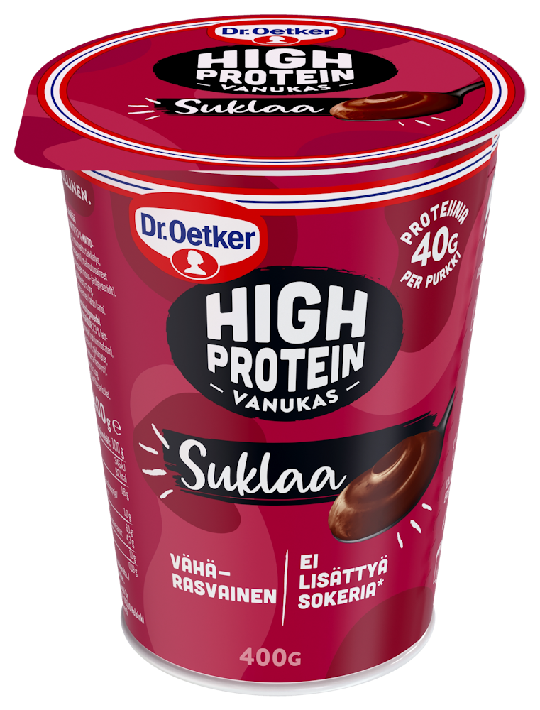 Dr. Oetker High Protein vanukas 400g suklaa — HoReCa-tukku Kespro