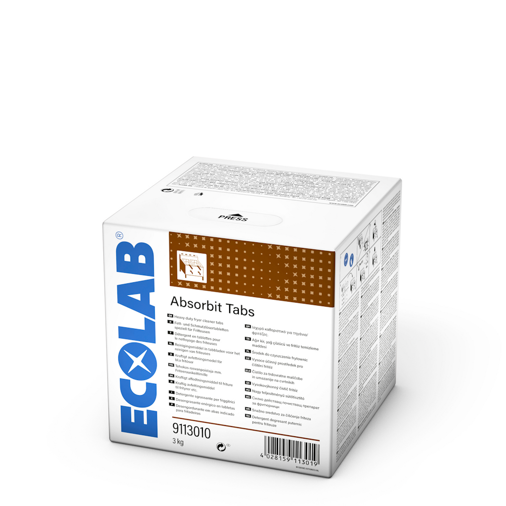 Ecolab Absorbit Tabs Tehokkaat rasvakeittimien puhdistustabletit 3kg ...