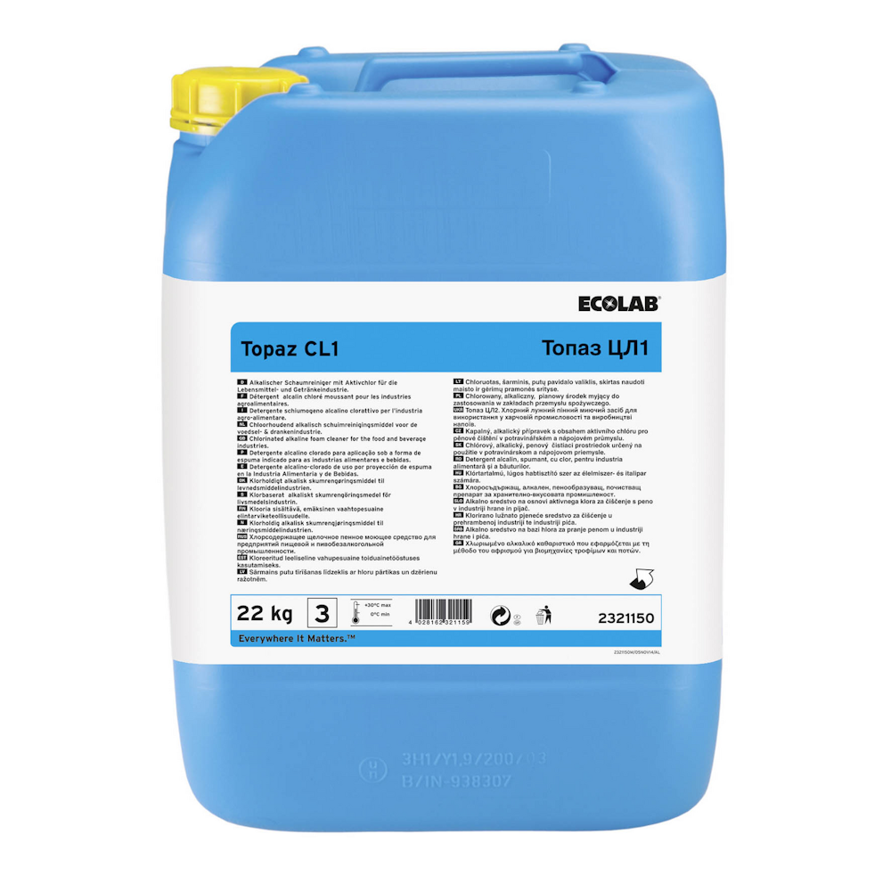 Ecolab Topaz CL1 vaahtopuhdistusaine 22kg — HoReCa-tukku Kespro