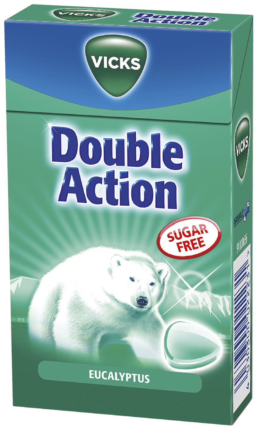 Vicks double action eucalyptus kurkkupastilli 40g sokeriton | K-Ruoka ...
