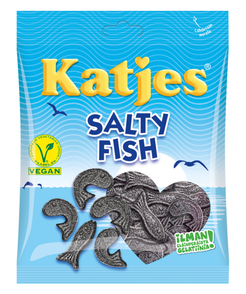 Katjes Salty Fish 110g salmiakki | K-Ruoka Verkkokauppa