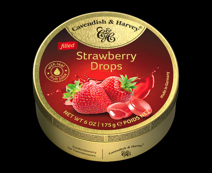 Cavendish & Harvey Strawberry Drops filled, 175g | K-Ruoka Verkkokauppa