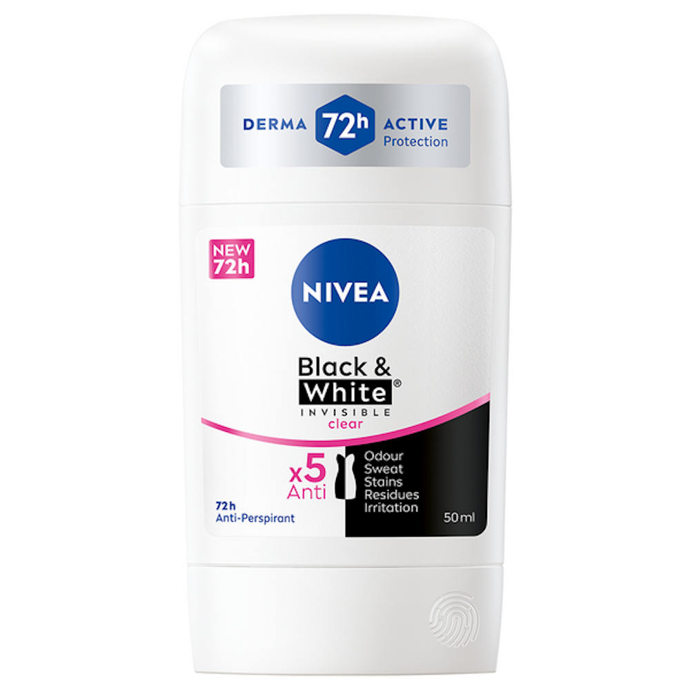 Nivea Deo Stick antiperspirantti 50ml Black & White Invisible Original ...