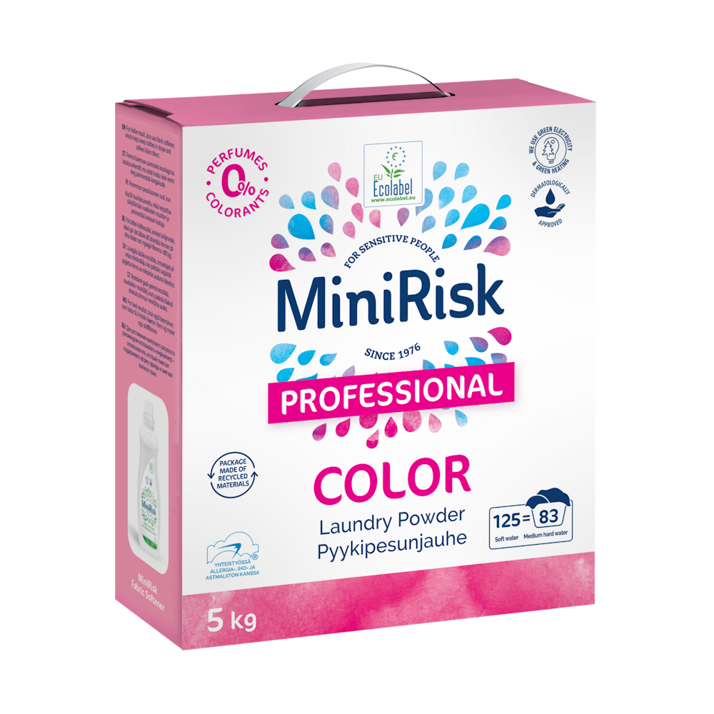 Mini Risk Professional Color pyykinpesujauhe 5kg — HoReCa-tukku Kespro
