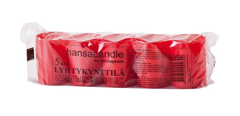 Hansa Candle lyhtykynttilä 5kpl pun 12h | K-Ruoka Verkkokauppa
