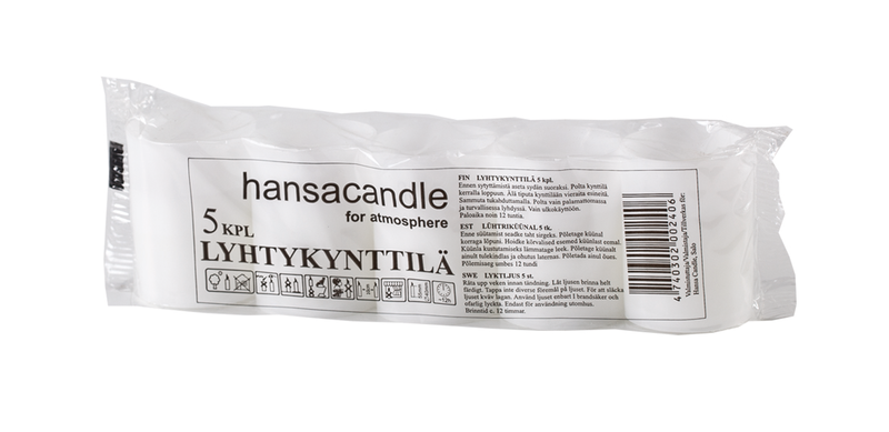 Hansa Candle lyhtykynttilä 5kpl valk 12h | K-Ruoka Verkkokauppa
