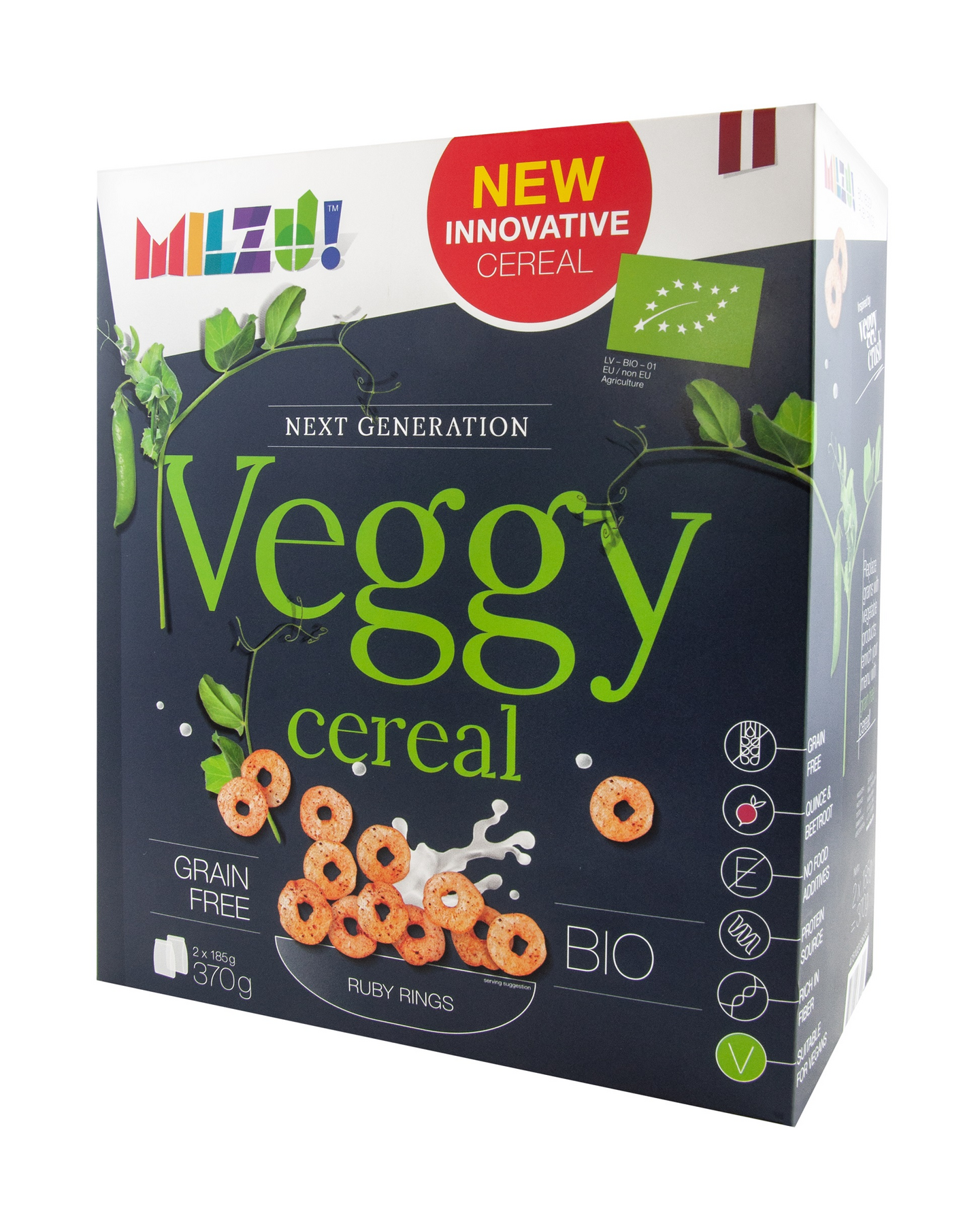 MILZU! Veggy aamiaismuro kvitteni 185g luomu | K-Ruoka Verkkokauppa