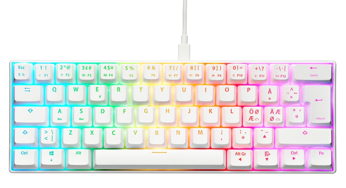 EXE Rascal -mekaaninen mininäppäimistö, valkoinen | K-Ruoka Verkkokauppa