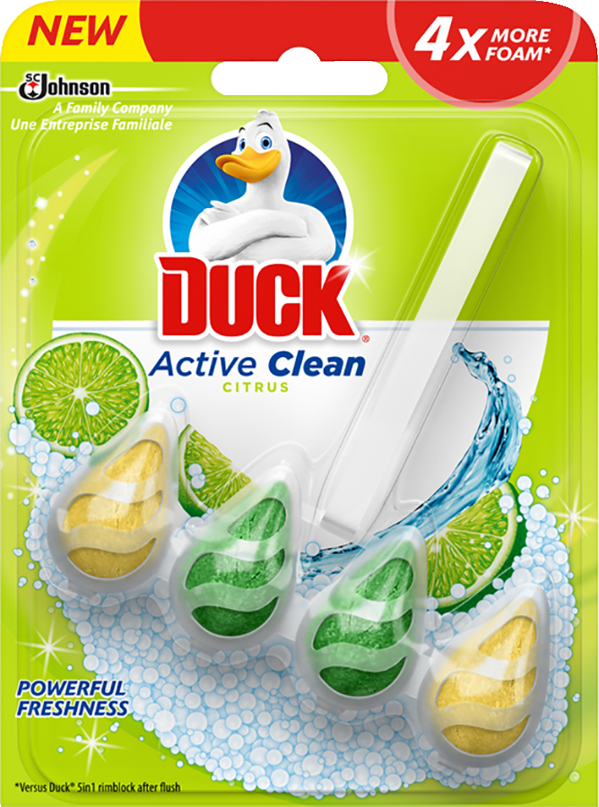 Duck ActiveClean wc-raikastin 39g Citrus | K-Ruoka Verkkokauppa