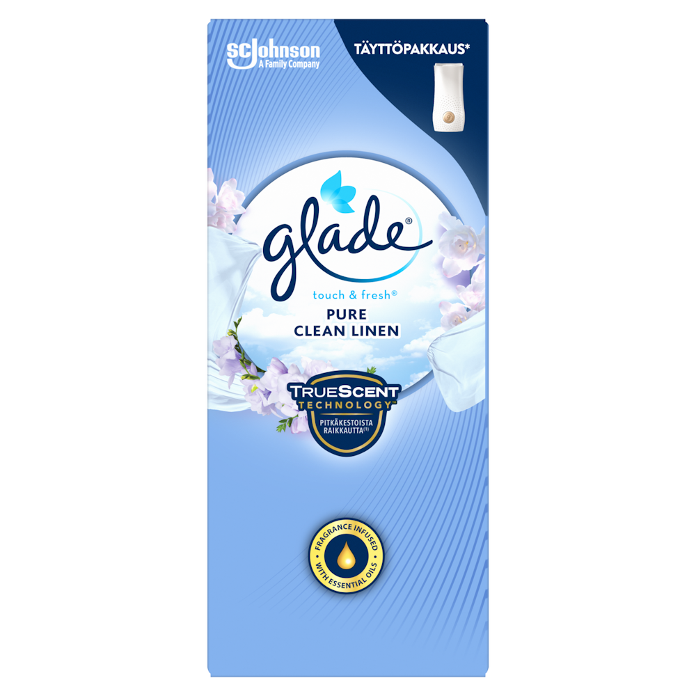 Glade Touch&Fresh 10ml refill Pure Clean Linen — HoReCa-tukku Kespro