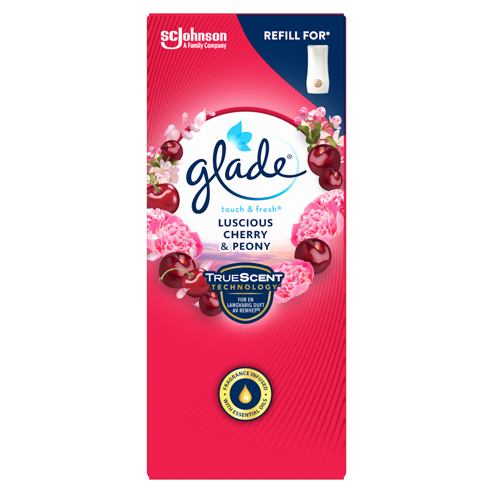 Glade One Touch 10ml Peony&Cherry täyttö — HoReCa-tukku Kespro