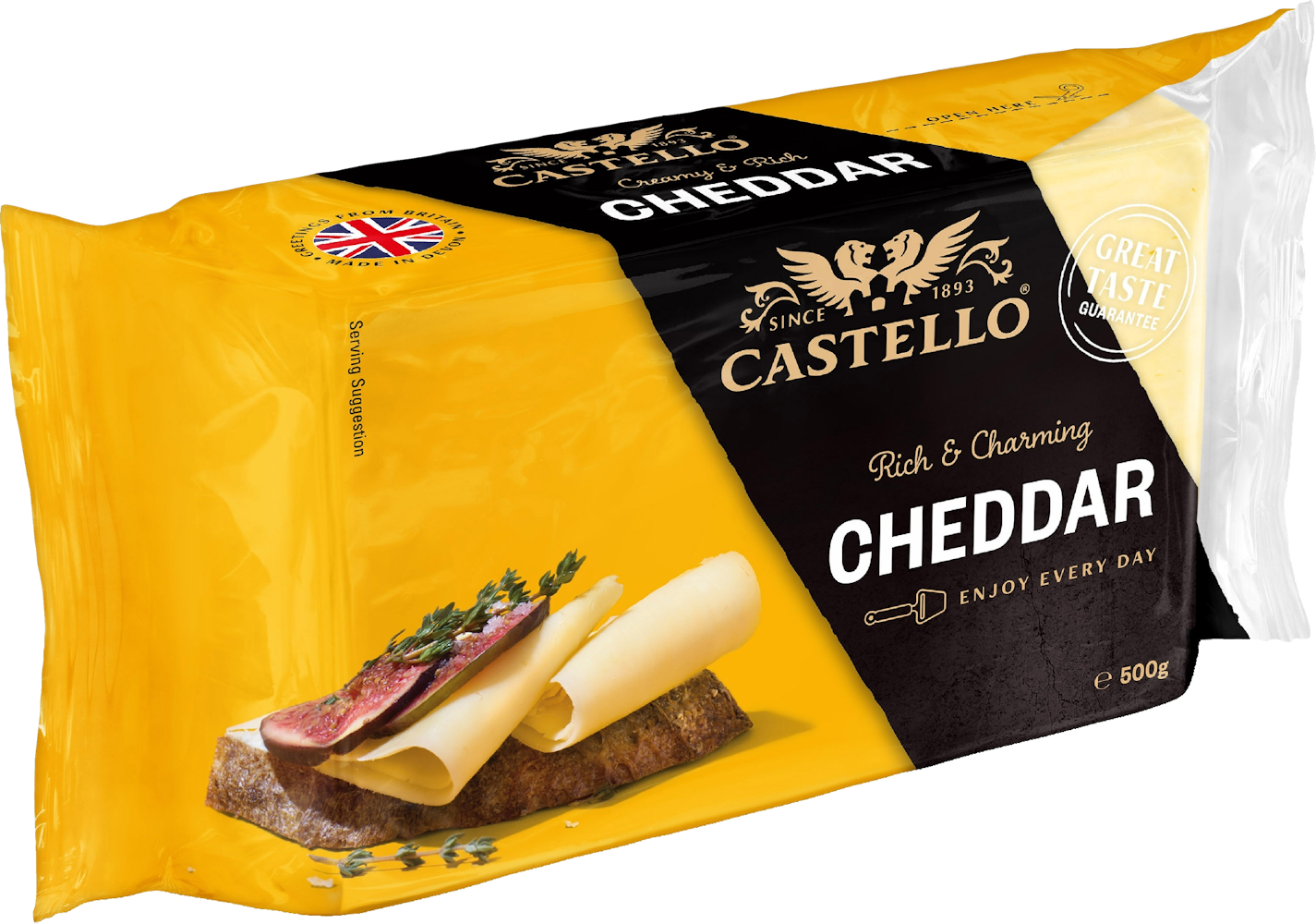 Castello artfully authentic cheddar juusto 500g — HoReCa-tukku Kespro
