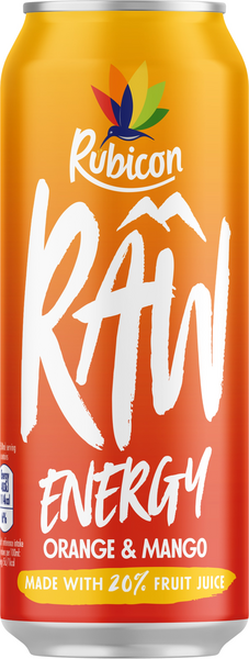 Rubicon Raw Energy Orange-Mango 0,5l – K-Ruoka