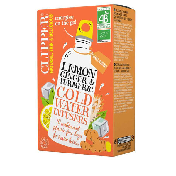 Clipper Cold water infusers 10ps sitruuna inkivääri kurkuma luomu | K ...