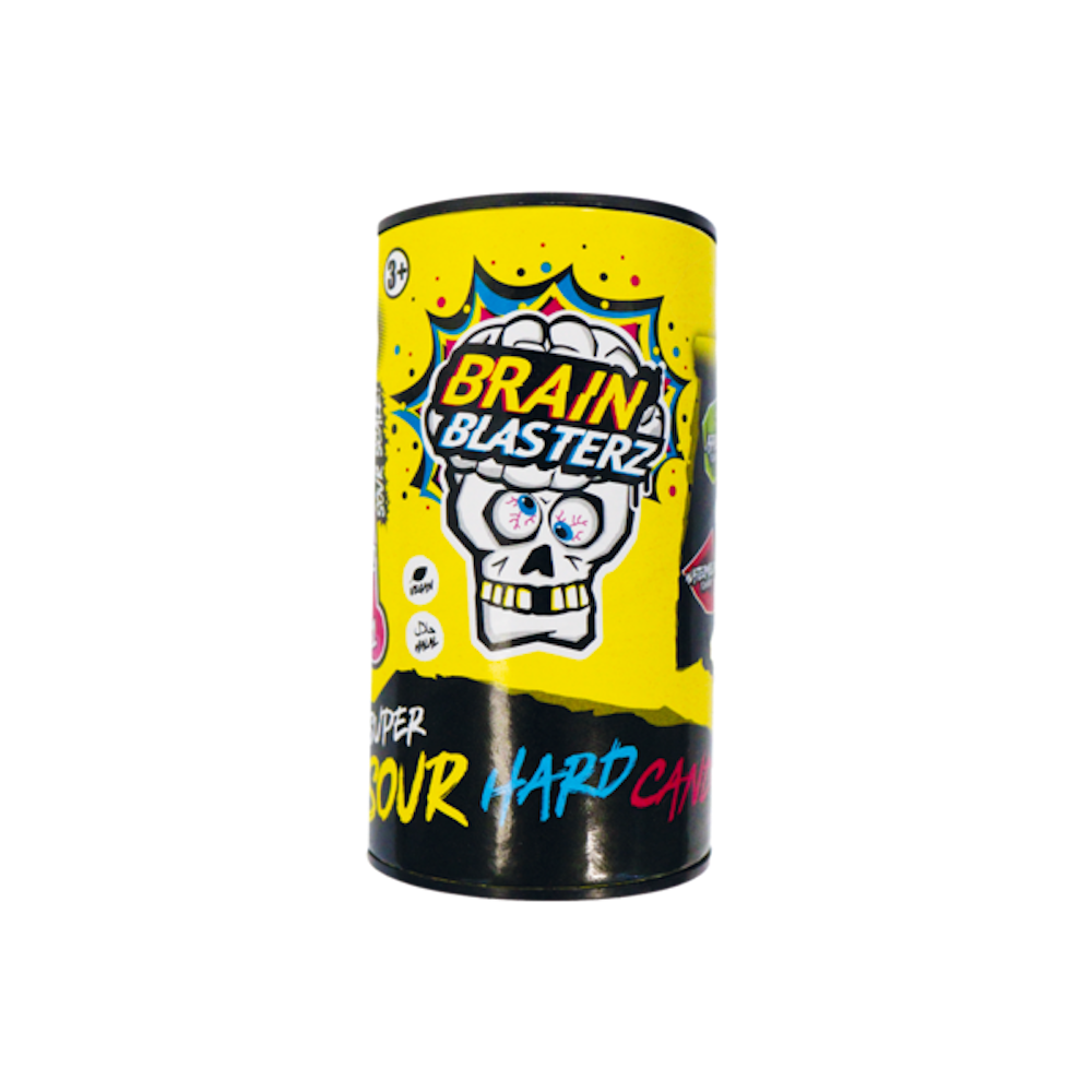 Brain Blasterz Super Sour Hard Candy karkkipurkki 48g — HoReCa-tukku Kespro