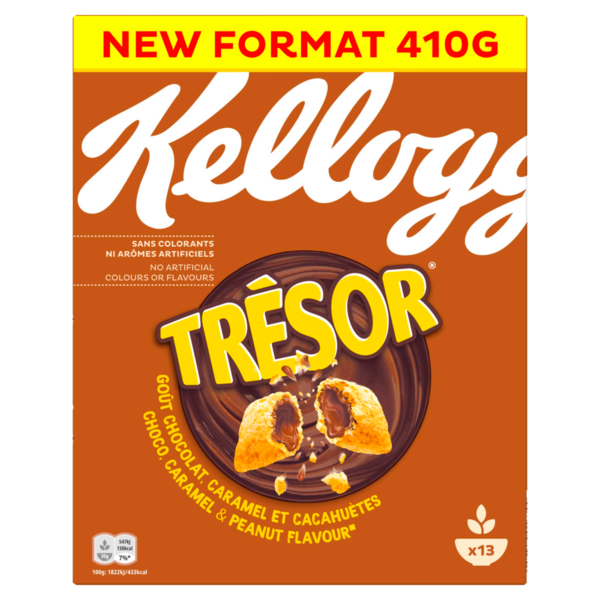 Kellogg's Tresor Choco, Caramel & Peanut 410g | K-Ruoka Verkkokauppa