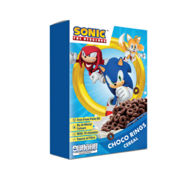 Sonic The Hedgehog Choco Rings Cereal 350 g | K-Ruoka Verkkokauppa