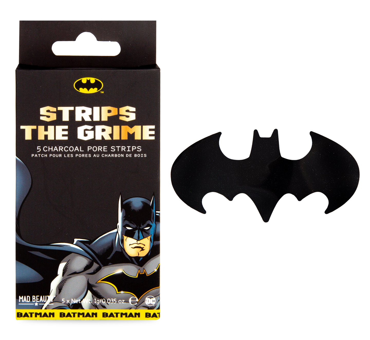 Mad Beauty Batman Strips The Grime Charcoal Pore Strips puhdistuslaput ...
