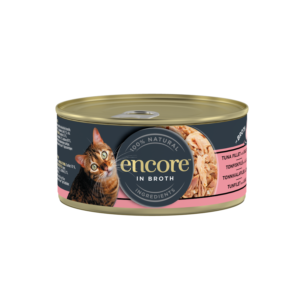Encore Natural kissan märkäruoka tonnikalafilee lohi kastikkeessa 70g — HoReCa-tukku Kespro
