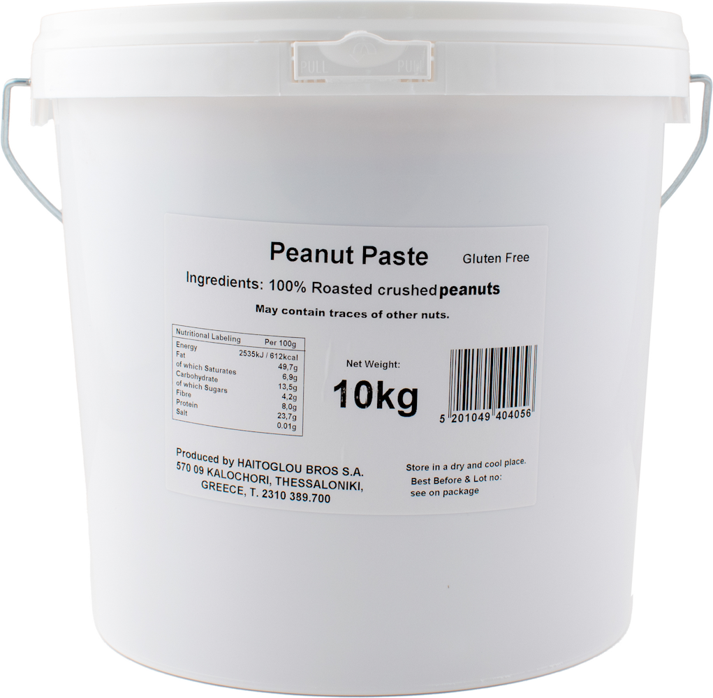 Haitoglou 100% maapähkinävoi smooth 10kg — HoReCa-tukku Kespro