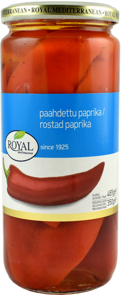 Royal paahdettu punainen paprika 465g/350g — HoReCa-tukku Kespro
