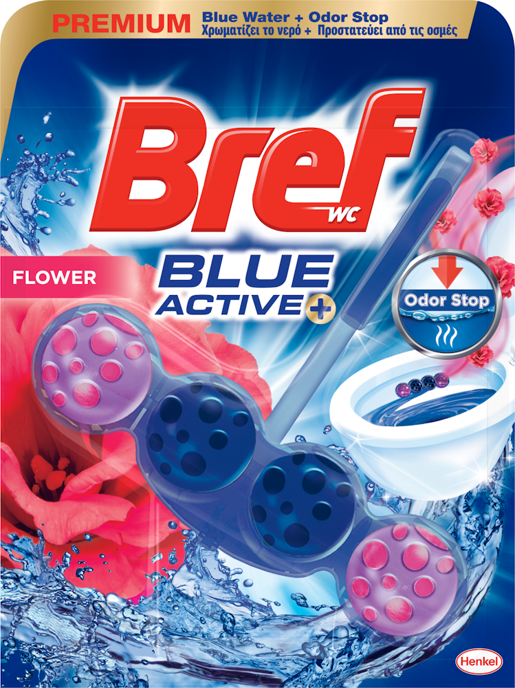 Bref wc-raikastin 50g Blue Active Flower — HoReCa-tukku Kespro