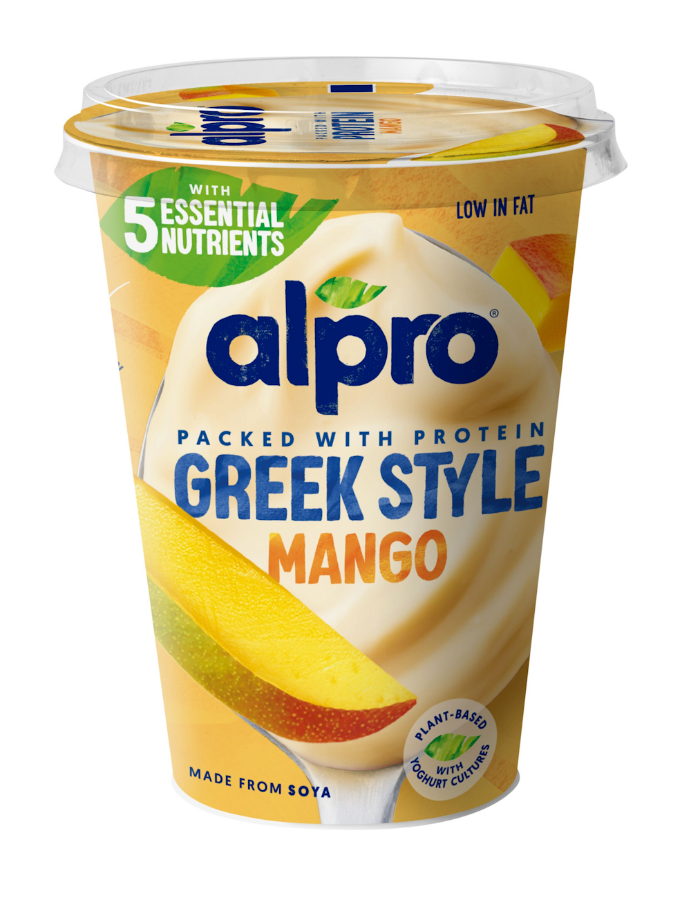 Alpro Greek Style soijavalmiste 400g mango — HoReCa-tukku Kespro