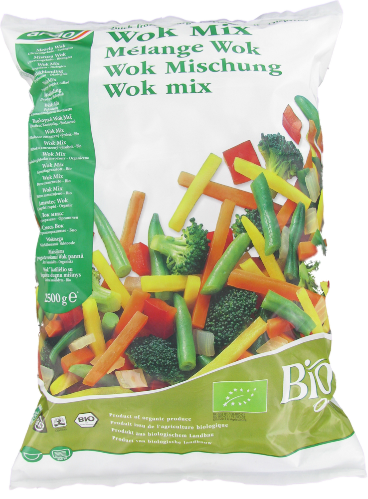 Ardo wok mix vihannessekoitus luomu 2,5kg pakaste — HoReCa-tukku Kespro