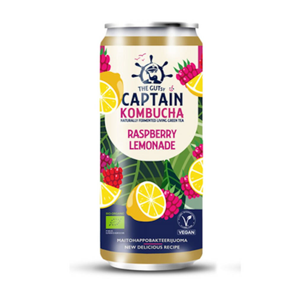 The Gutsy Captain Kombucha Raspberry Lemonade vadelma limonadi 0,5% 0,25l luomu — HoReCa-tukku ...